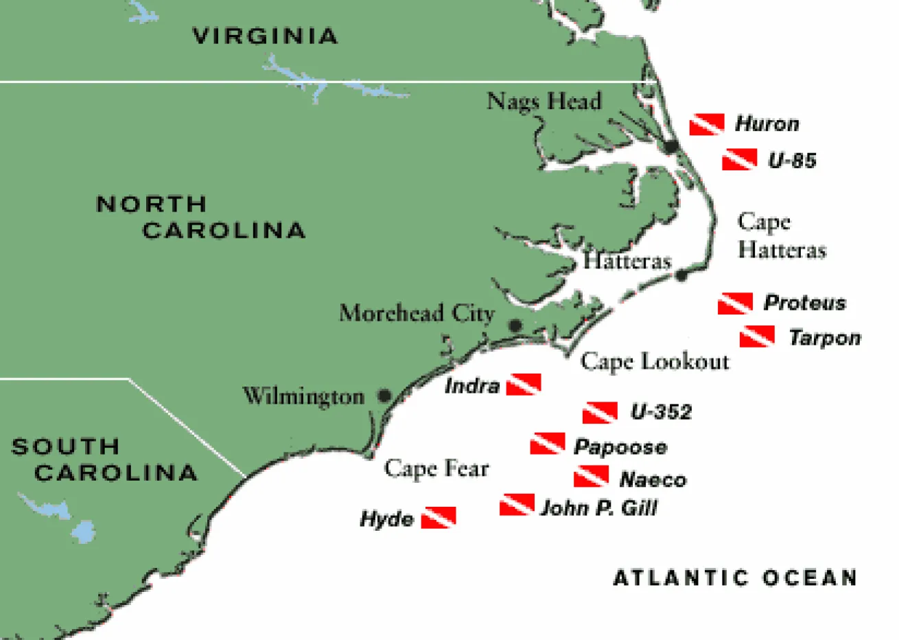 The Wrecks of Carolina | Scuba Diving