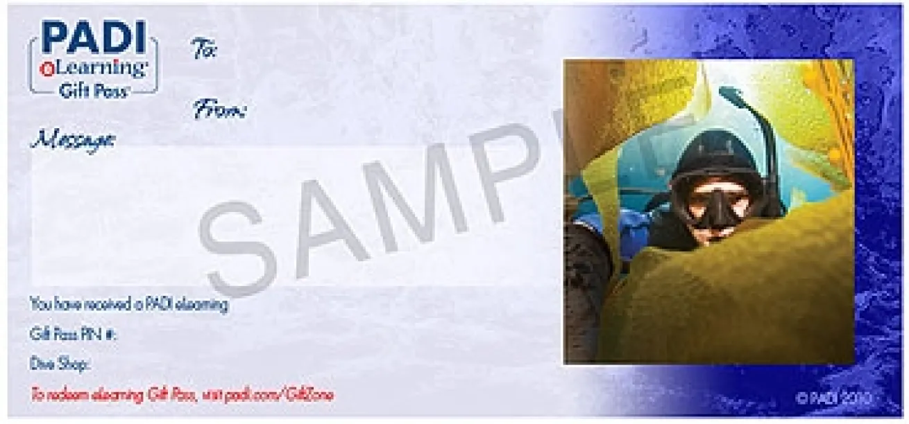 Customized PADI eLearning Gift Passes | Scuba Diving